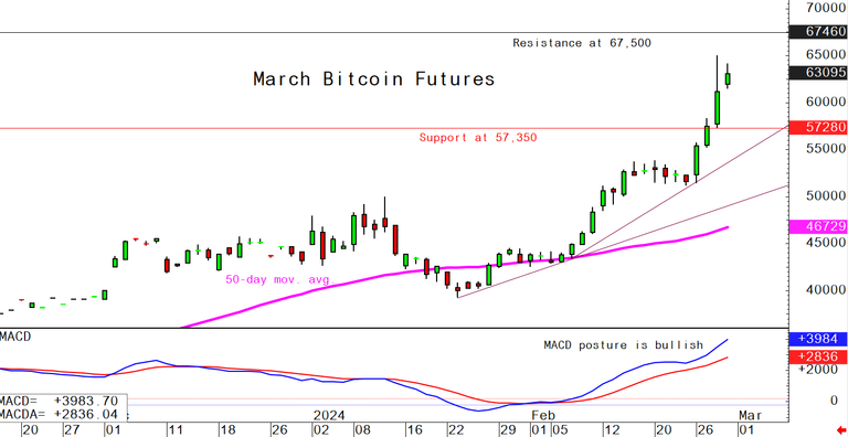 Bitcoin February 29 daily chart alert - Bulls flexing their muscles ...